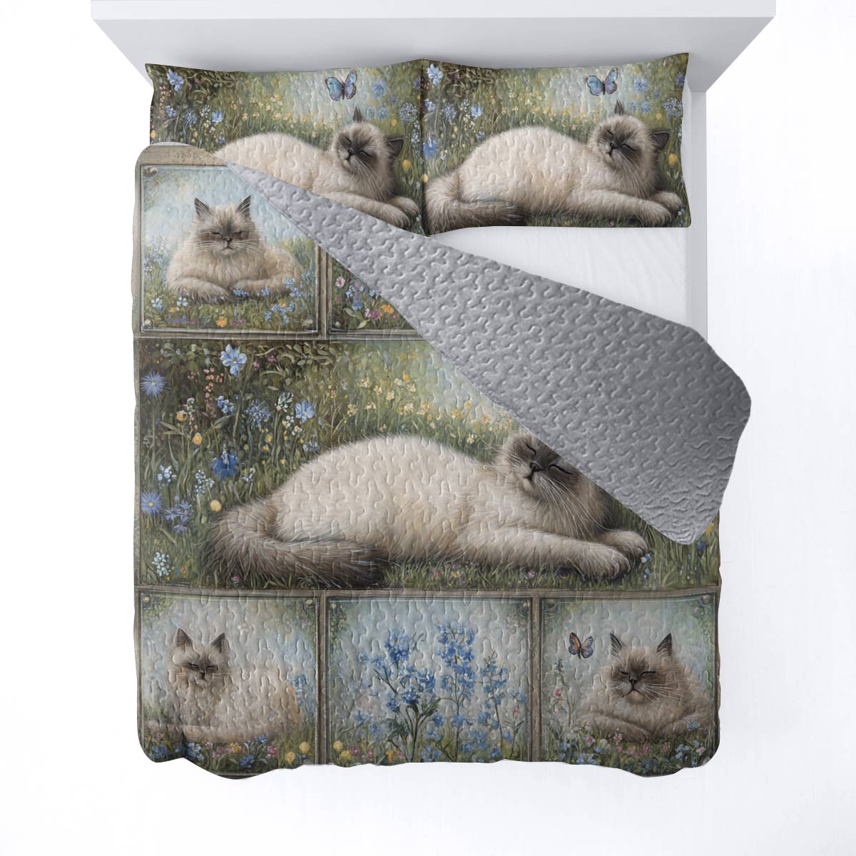 Lorva All Season Quilt 3-Piece Set Ragdoll Meadow Dreams