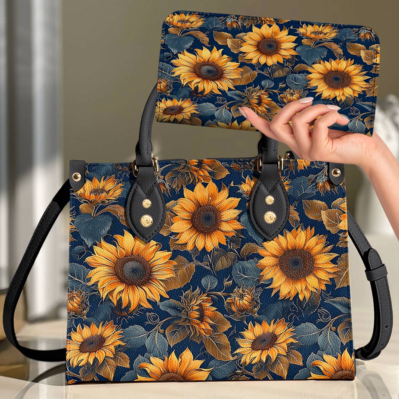 Lorva Leather Bag Rustic Sunflower